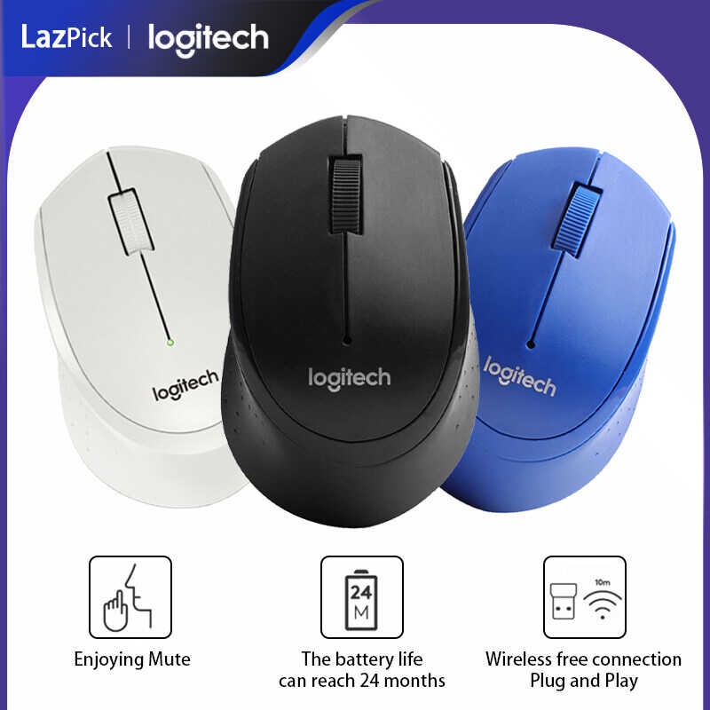 Logitech M330 Silent Plus Wireless Mouse, 2.4 GHz gamit ang USB Nano ...