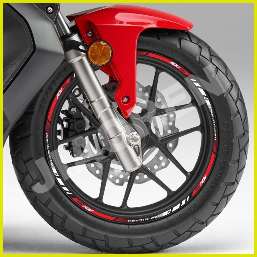 Honda adv 160 mags sticker adv 150 decals front and back wheel rim set ...