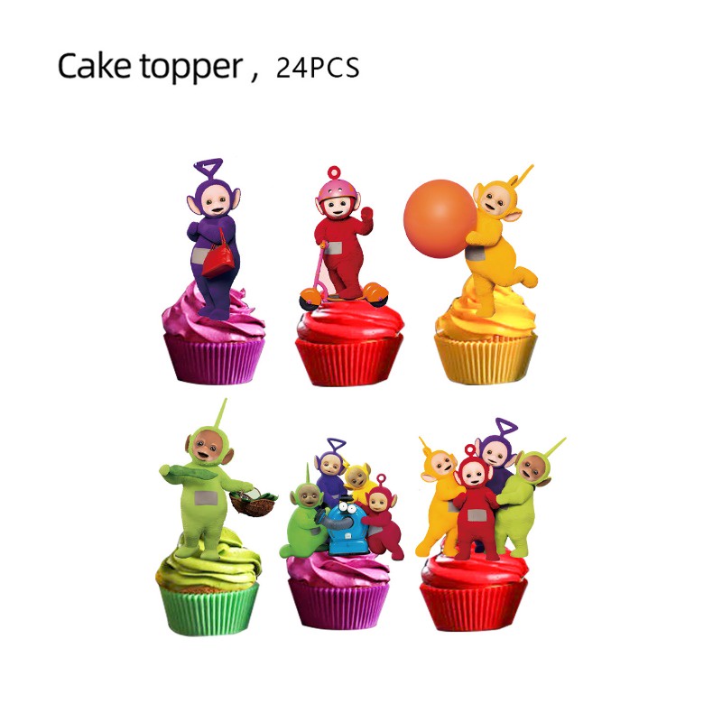 Teletubbies cartoon Themed Children's Birthday Party Set Cute Red ...