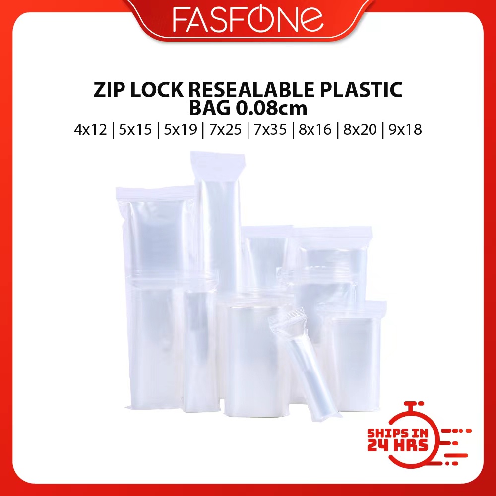 (100pcs / Pack) Zip Bag Plastic Bag Zipper Bag Travel Storage Plastic ...