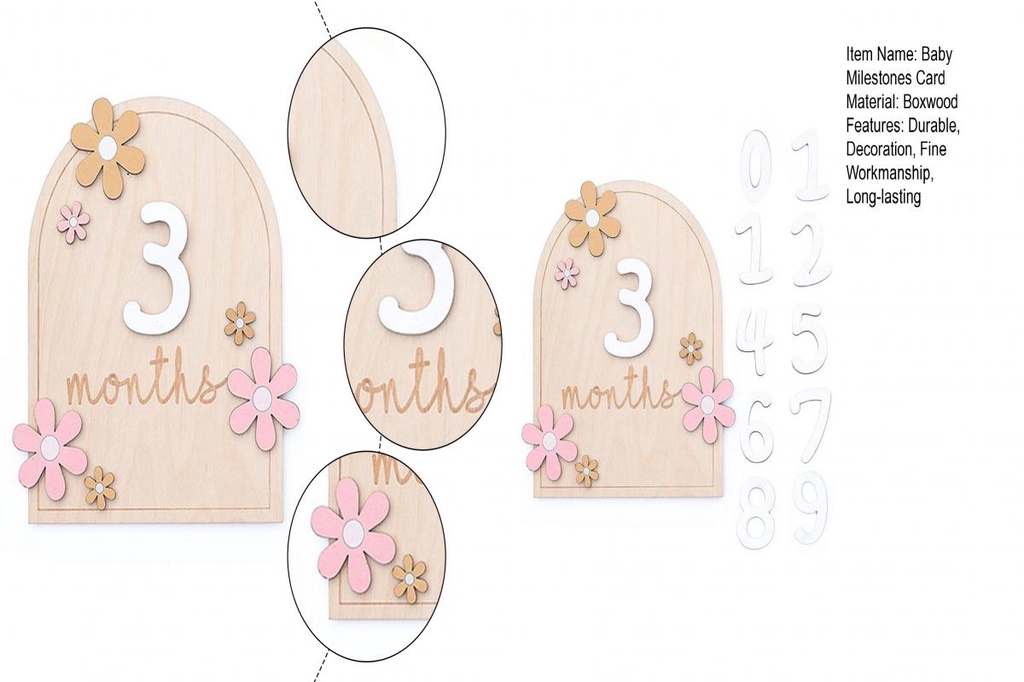 PANDU Baby Monthly Milestone Cards Baby First Year Milestones Tracker ...