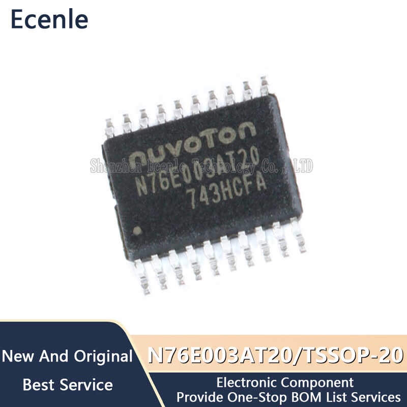 10 Pcs/Lot N76E003AT20 MARK:N76E003AT20 TSSOP-20 Nuvoton 1T 8051-based Microcontroller 100% New ...