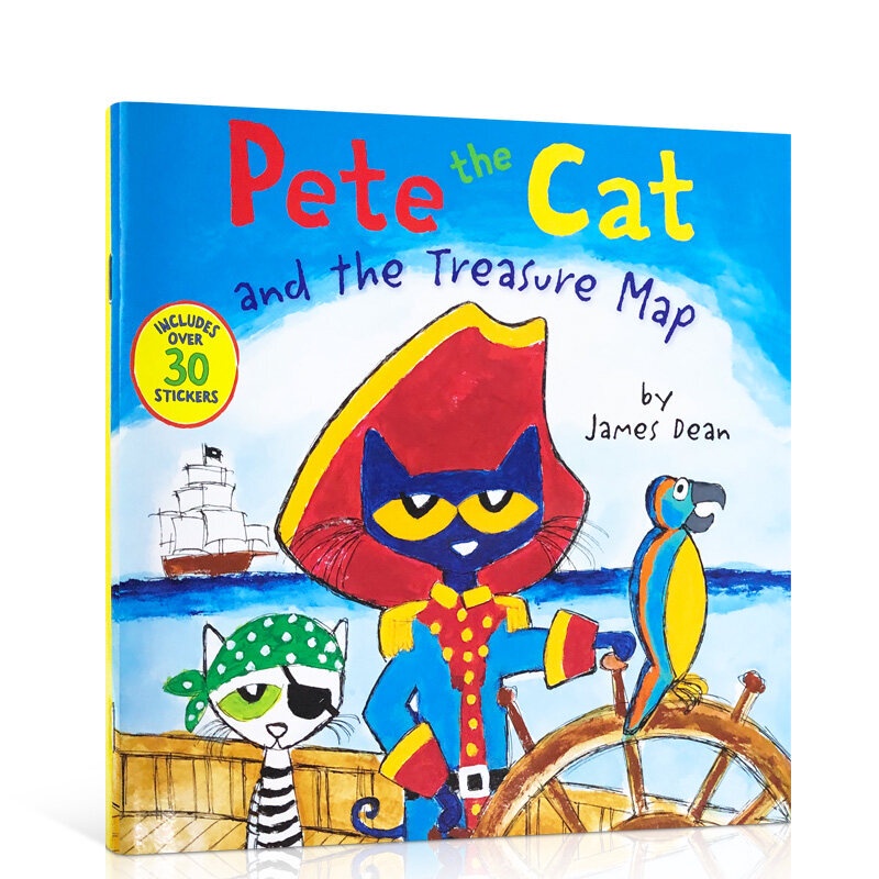 milu Picture Book Pete the Cat treasure map Sticker Book Story Book ...
