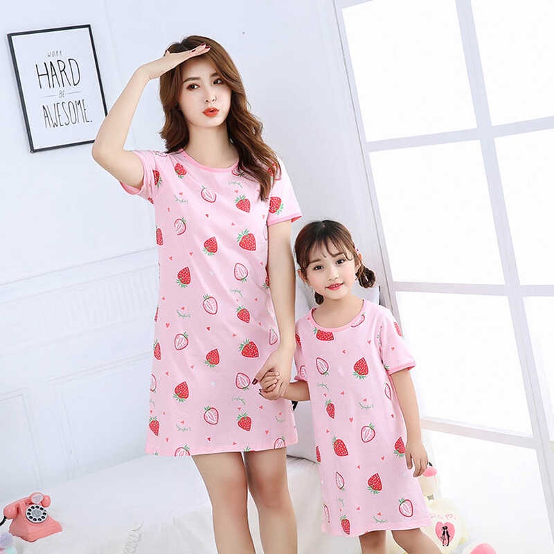 Mga Bata Cute Cotton Casual Nightdress Baby For Girls Pamas Dresses ...
