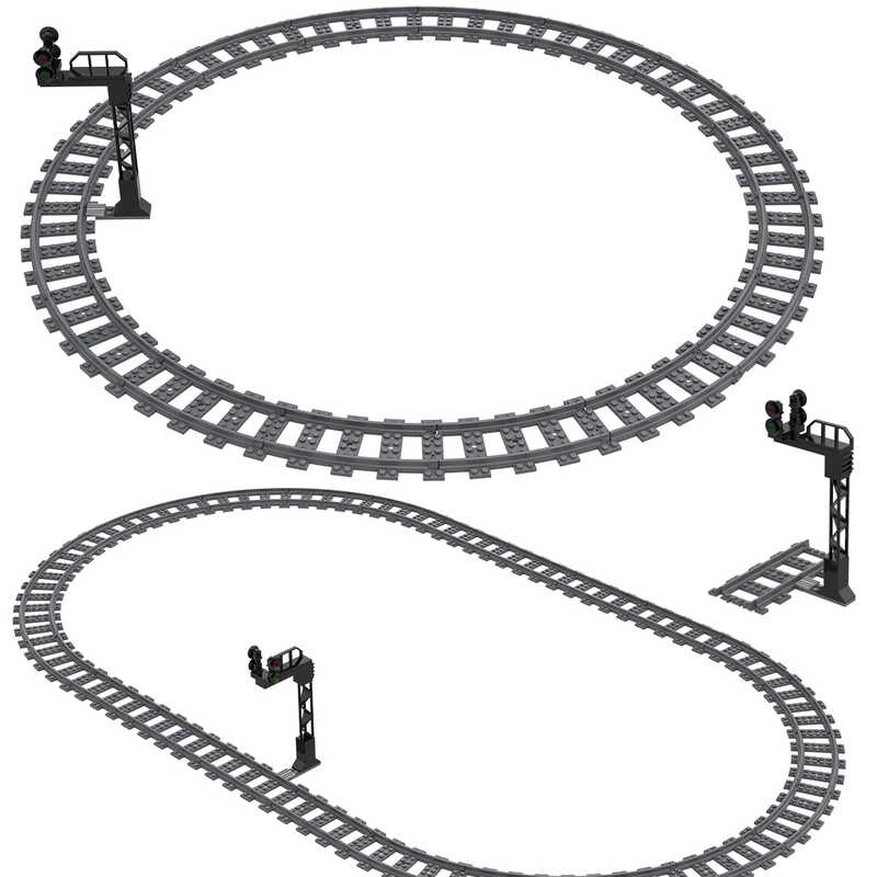 Track Train Building Blocks Compatible Mor Brand Kids Toys 53400 53401 ...