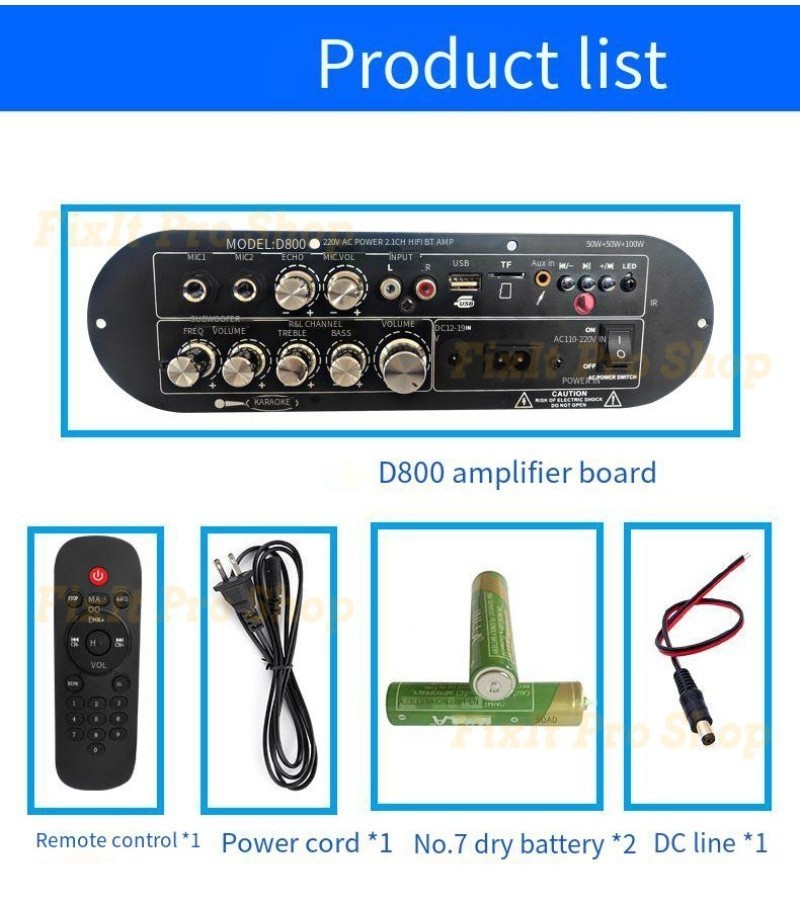 2.1 Channel Bluetooth Multi-function Digital Power Amplifier Board High ...