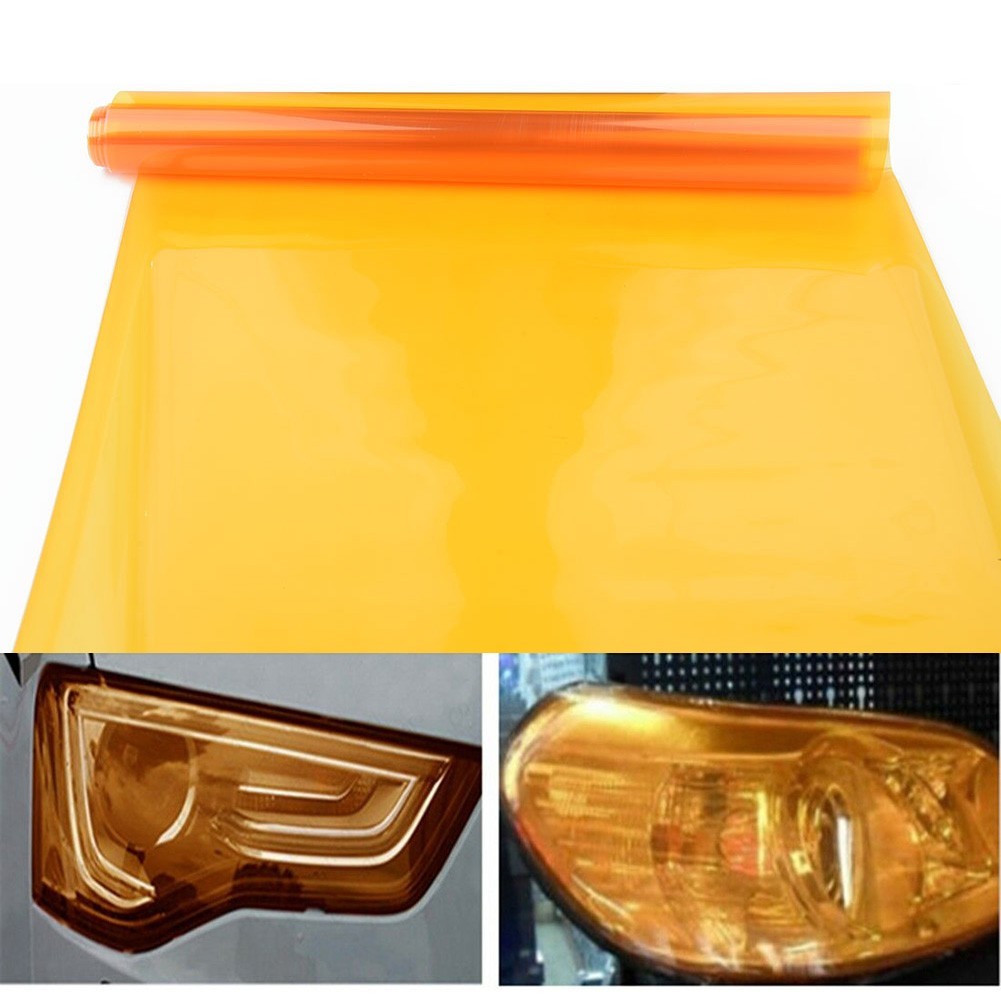Livest/ 12 x 48" Amber Orange Car Tint Headlight Tail Fog Light Vinyl ...