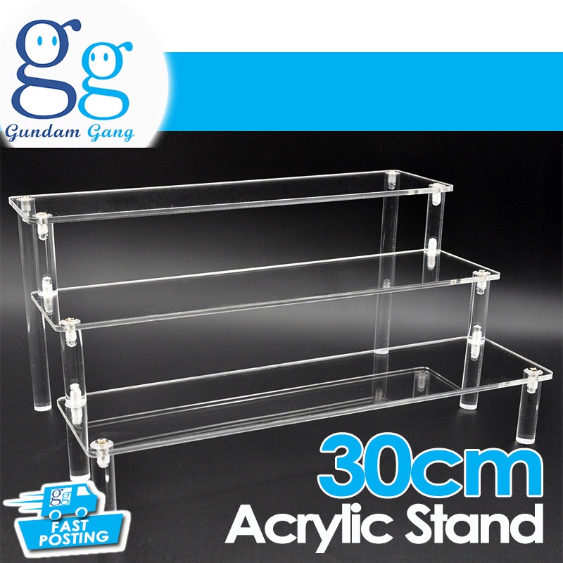 Hobby Figure Toy Acrylic Display Stand 30cm Triple Layers [Gundam Gang ...