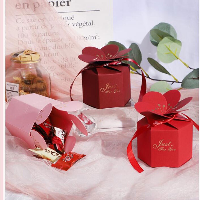 Petal Candy gamit ang Ribbon Cookie Gift Romantic Favors Chocolate Box ...