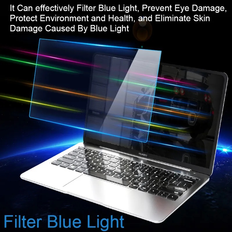 13 14 15.6 inch laptop monitor blue light blocking screen protector anti UV glare blue light ...