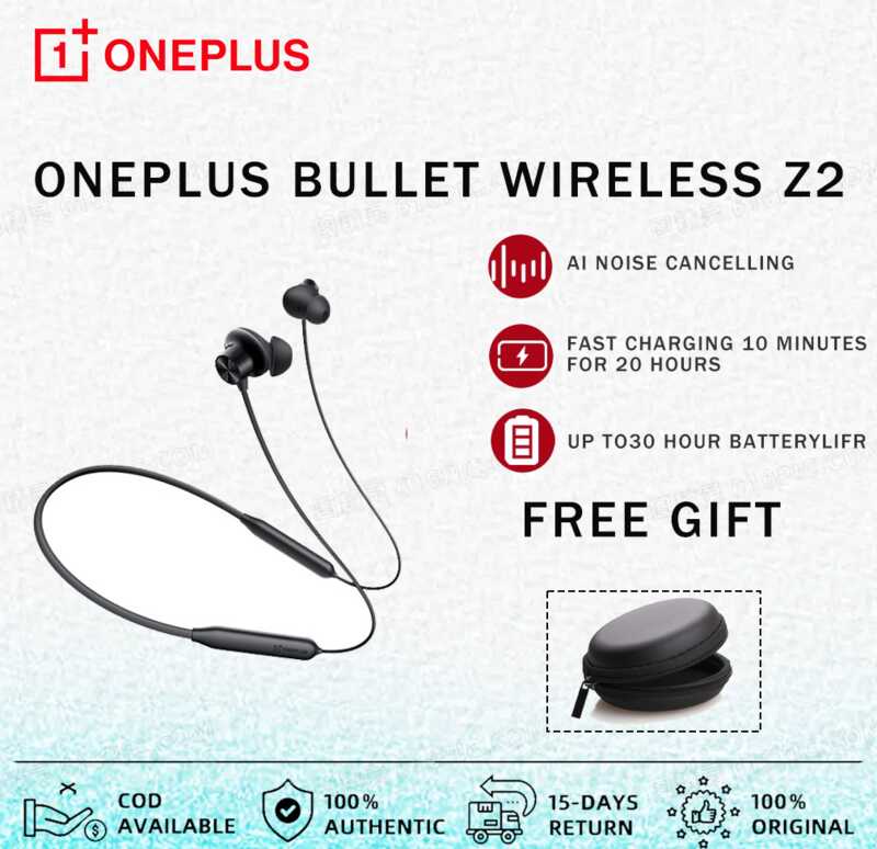 Oneplus Bullets Wireless Z2 Series Bass Edition Earphones Magico Black ...