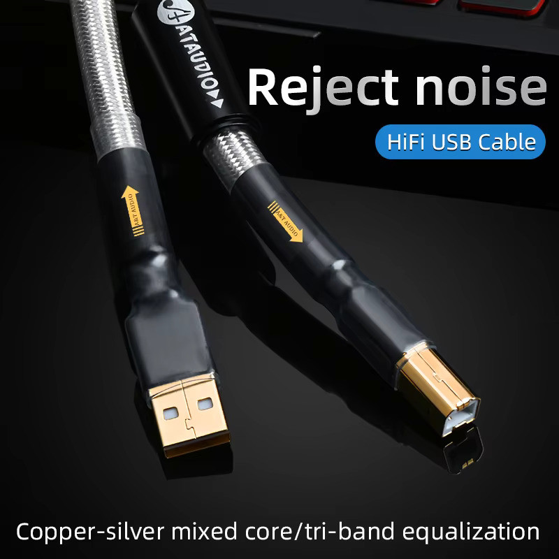 Hifi USB Cable High Quality Copper and Silver HiFi AUDIO DAC Player ...