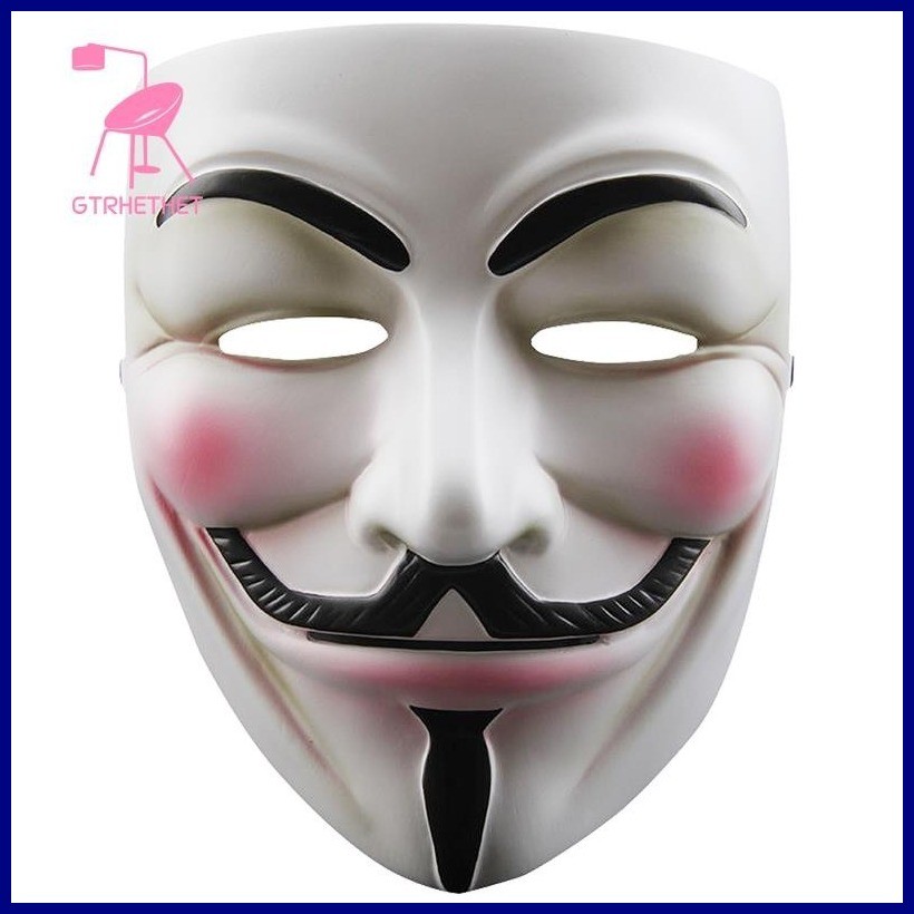 V for Vendetta Anonymous Guy Fawkes Resin Cosplay Mask Party Costume ...