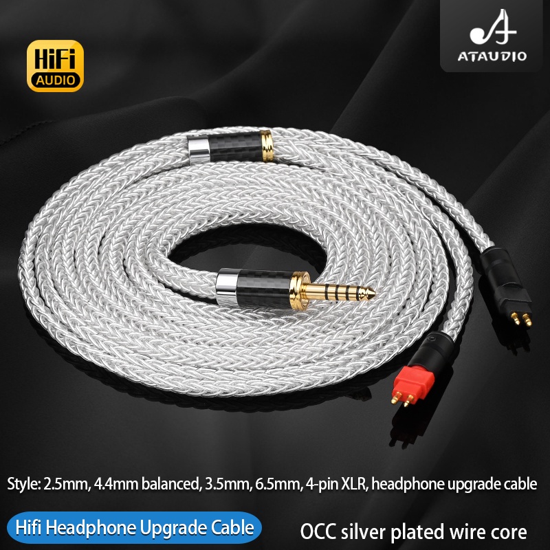 Hifi Silver-plated HD580 Earphone Cable For Sennheiser HD600 HD650 HD25 ...