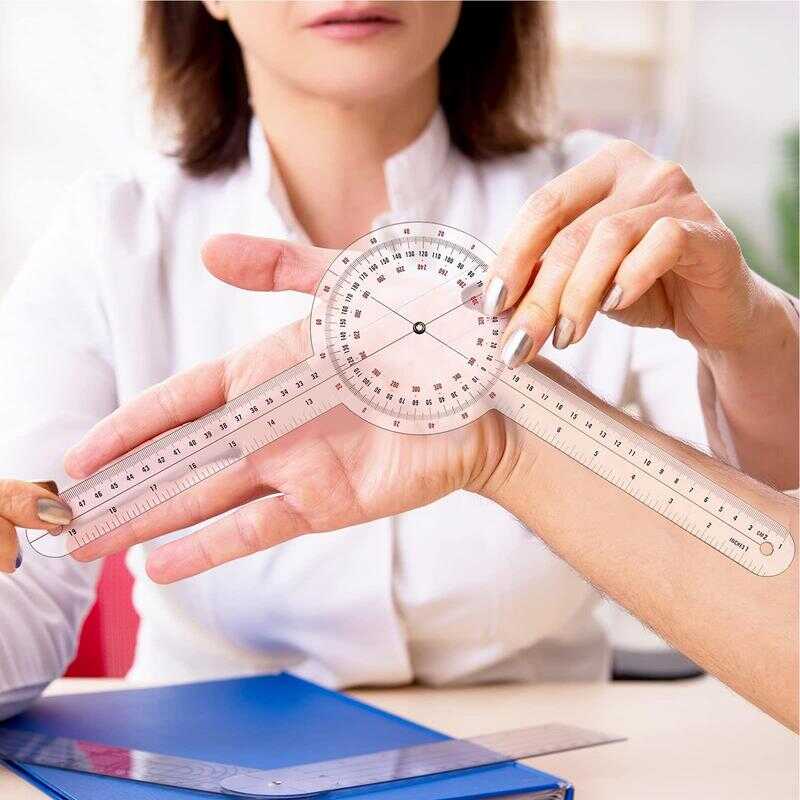 360 Degree Goniometer Transparent Orthopedic Angle Goniometer Ruler For ...