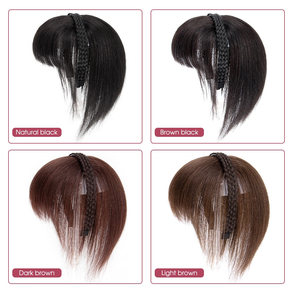 Synthetic bangs wig with extended hair extensions, Women's wigs, bangs ...