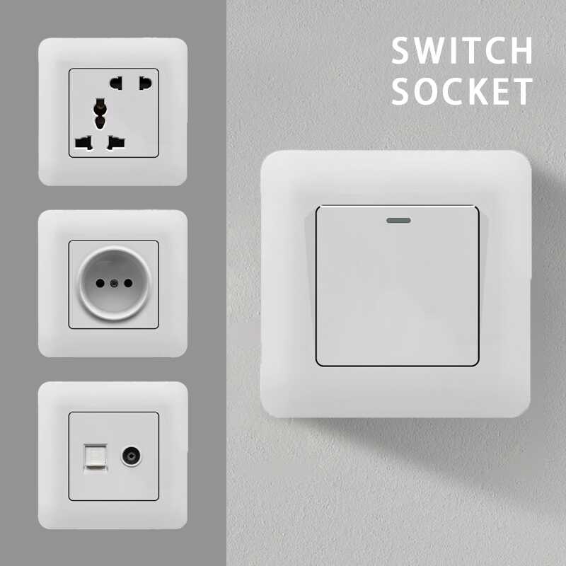 Eu/Uk/Ru Russian Standard Wall Socket With USB Type-C Interfaces Light ...