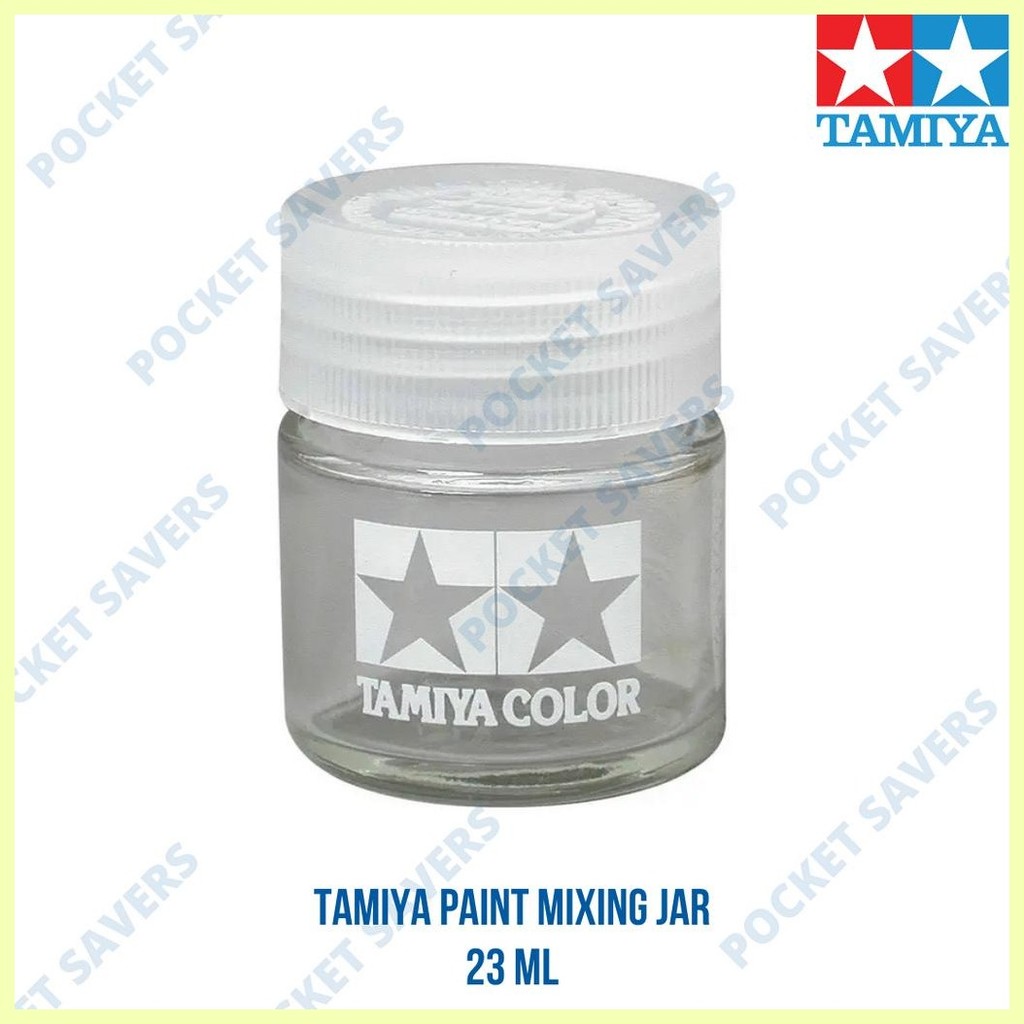 Tamiya Paint Mixing Jar Bottle 10ml - 23ml Round Glass | Shopee Philippines