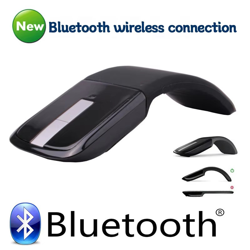 Wireless Bluetooth Mouse Foldable Arc Touch Mouse Ergonomic Slim ...