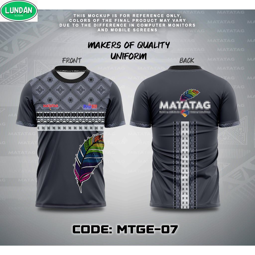 Rc Matatag Uniform Sublimation Deped Badge Tshirt For Men And Women