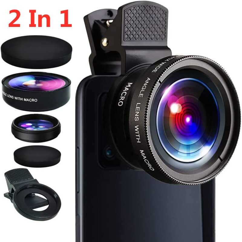 2 Sa 1 Mobile Phone 0.45x Super Wide Angle 12.5x ro HD Camera Lens Para sa iPhone 14 13 12 ...