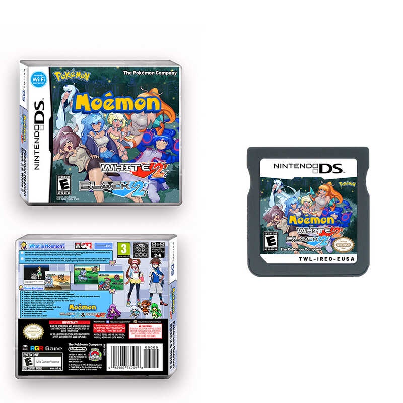 NDS - Moemon Black 2 & White 2 Bersyon Ng US English Video Game Console ...