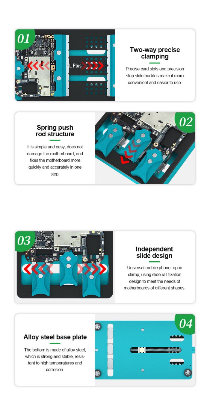 RELIFE RL-601L PLUS Universal Double-slot Motherboard Fixture Phone IC ...