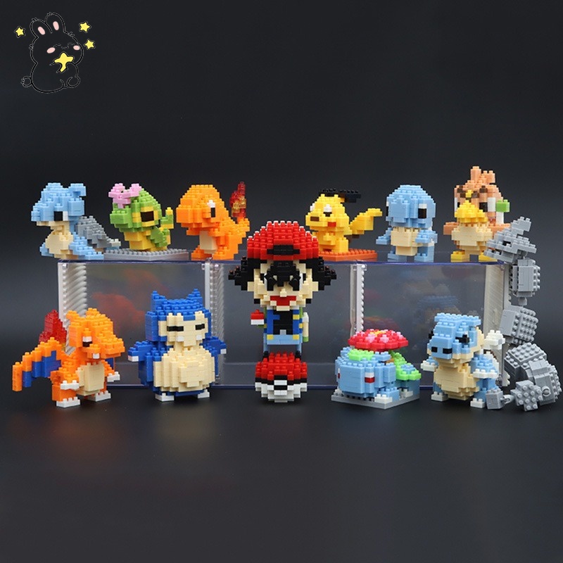 Pokemon Building Block DIY Mini Building Block Pikachu Character Johnny ...