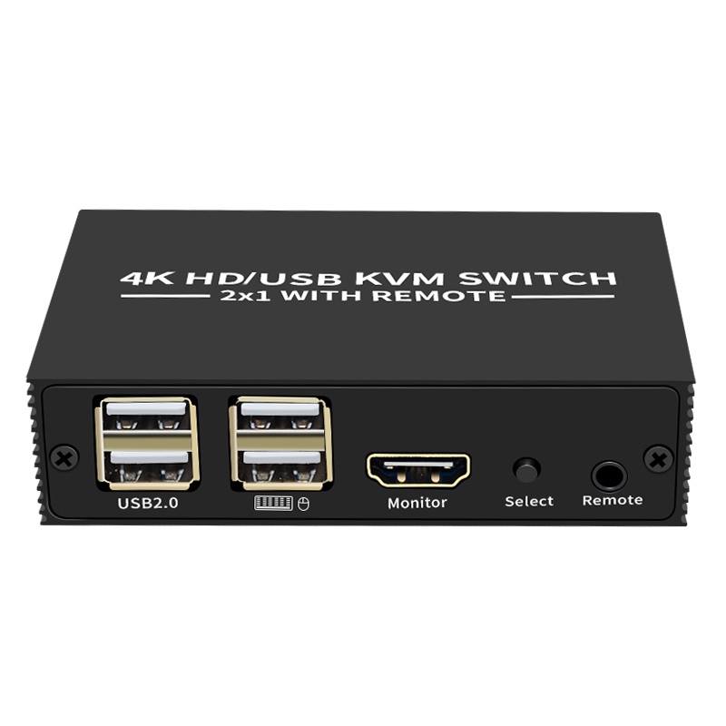 4K 30Hz HDMI KVM Switch 2x1 HDMI USB KVM Switcher 2 in 1 out with 4 ...