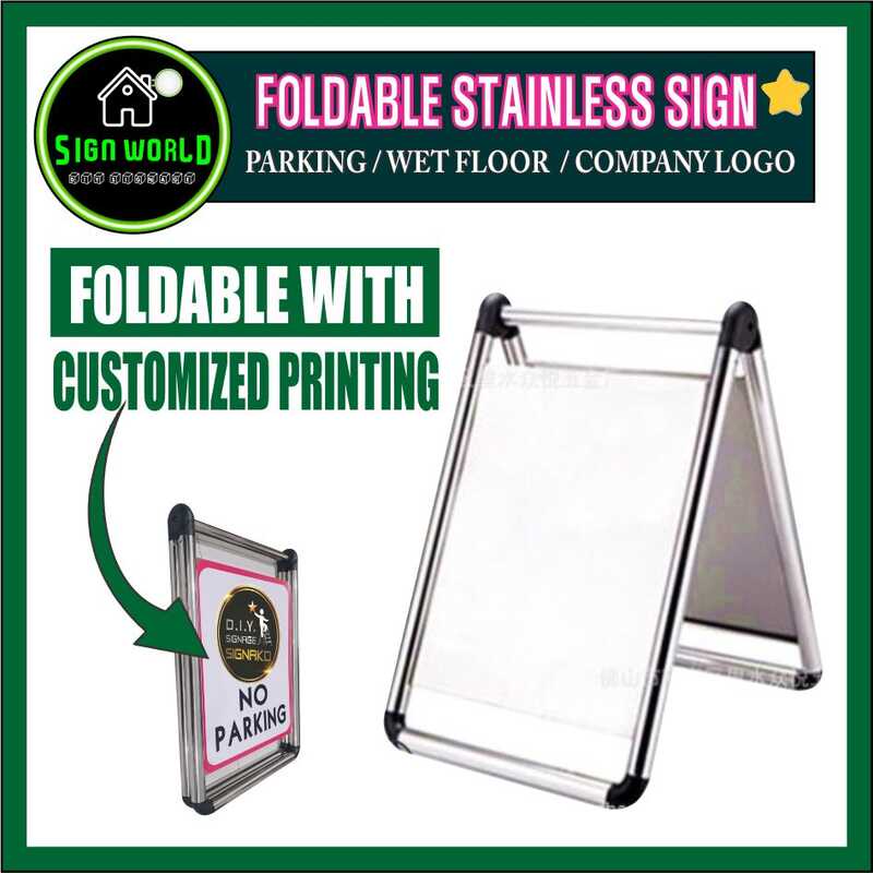 Foldable Stand Parking Signage Floor Sign Logo Printing Standee ...