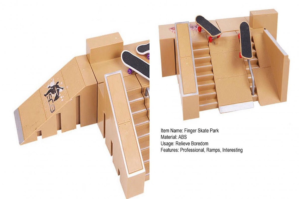 SU 1 Set Fingerboard Skate Park with Mini Skateboards Professional ...