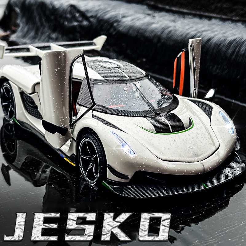 1:24 Koenigsegg Jesko Supercar Alloy Die Cast Car Model Sound and Light ...