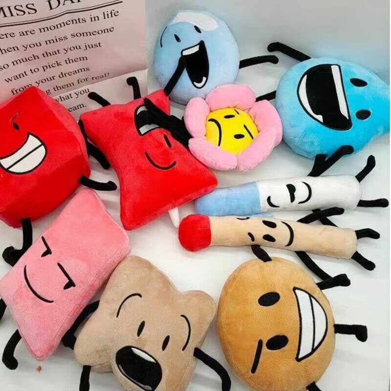 Battle For Dream Island Plush Toys BFDI Plushie Dolls Anime Leaf Fire ...