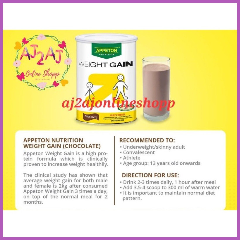 ๑ ️ON HAND️Appeton Weight Gain Milk for Adult (450g CHOCO) EXP. OCT ...