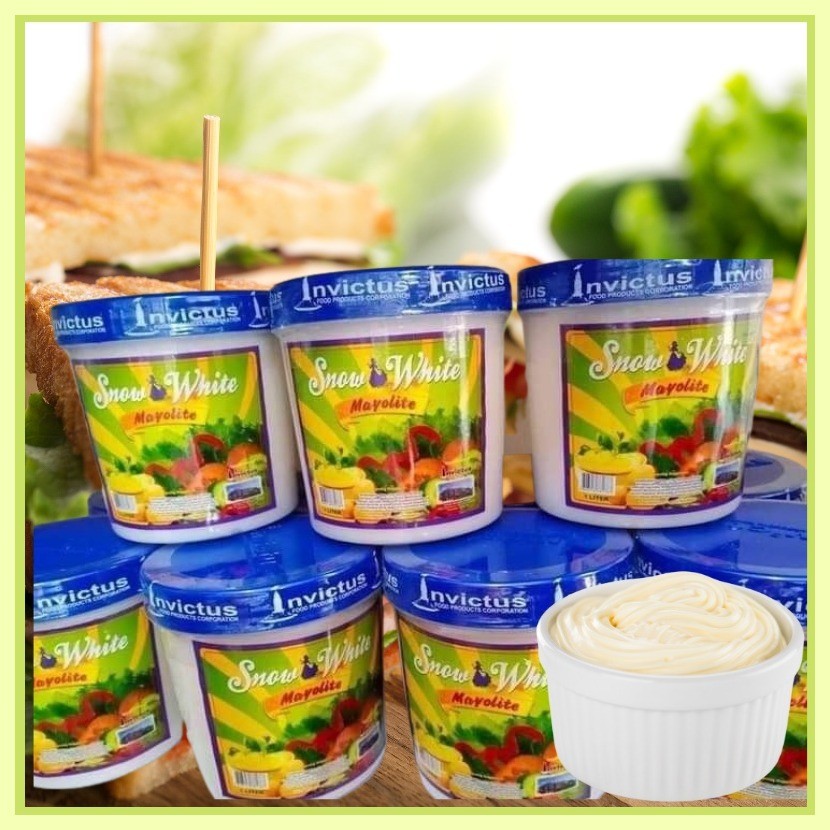 BUDGET MAYONNAISE Restaurant Supplier SNOW WHITE MAYO 1 Liter (Invictus ...