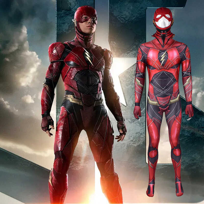 Justice DC League Flash Barry Allen The Flash Flash cosplay Halloween ...