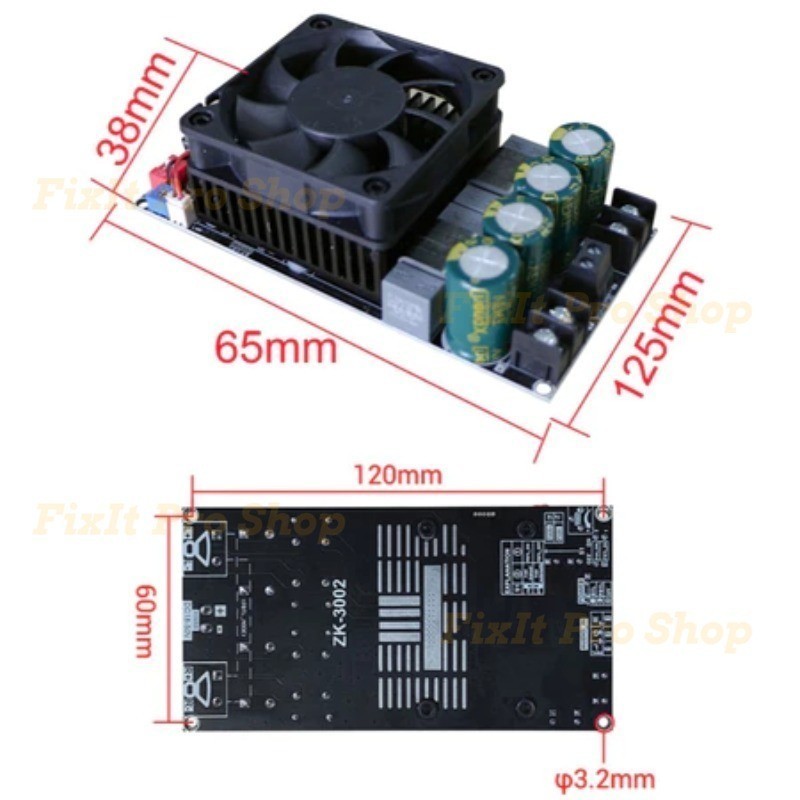 ZK-3002 Pure Back Level Digital Amplifier Board TPA3255 Stereo 300W X 2 ...