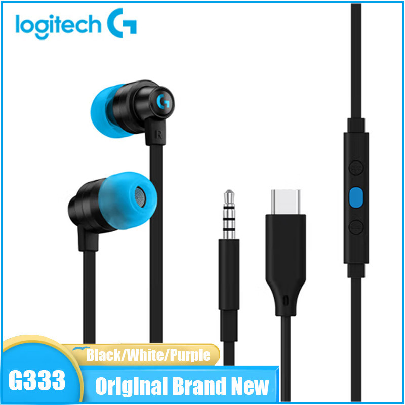 Logitech G333 3.5mm In-Ear Wired Gaming Headphones Noise Reduction ...