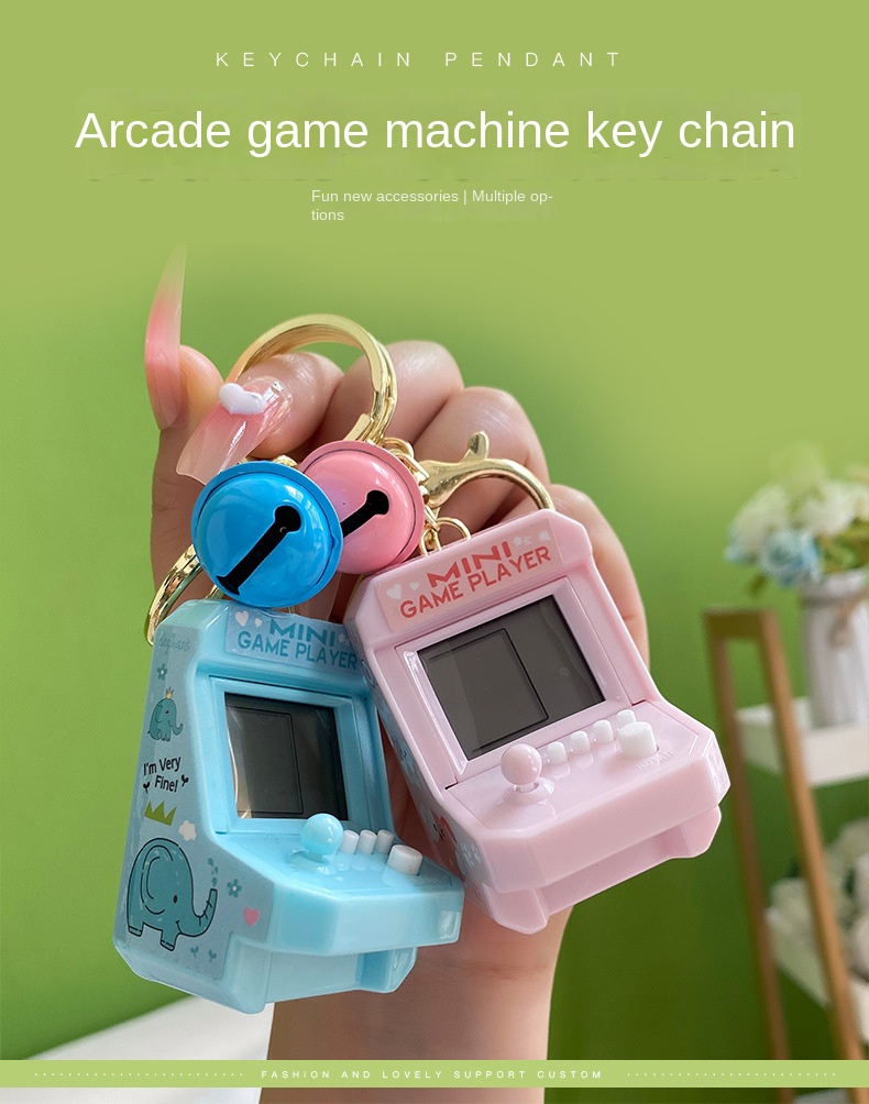 Creative Handheld Mini Tetris Game Console Keychain Exquisite Gift ...