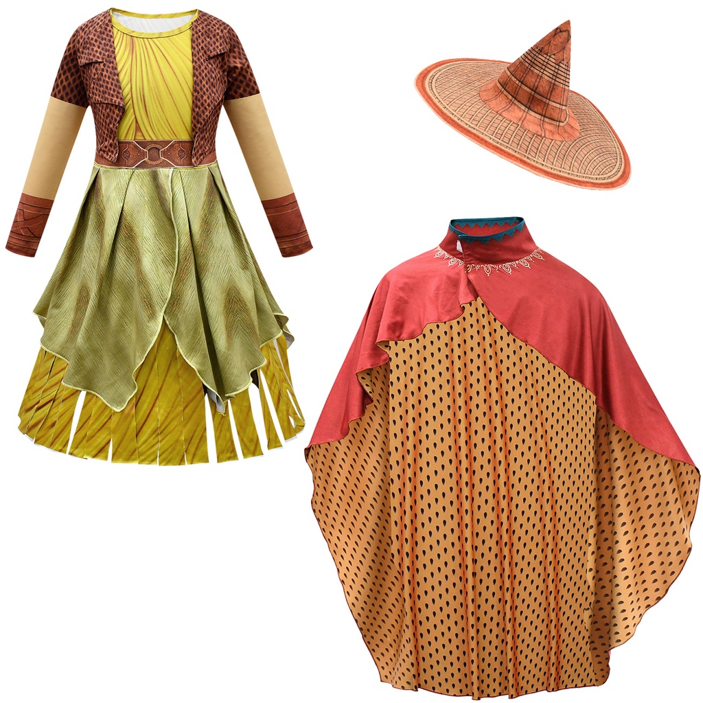 Anime Cartoon Raya and The Last Dragon Cosplay Costume Dress For Kids ...