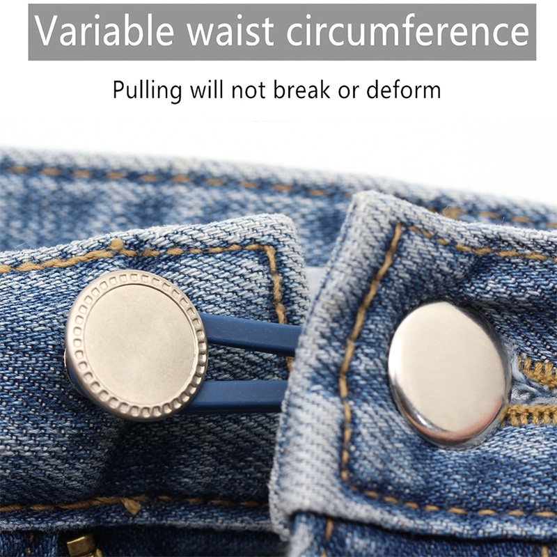 5PCS Jeans Waist Extender Invisible Tool-Free Button Adjuster for Size ...