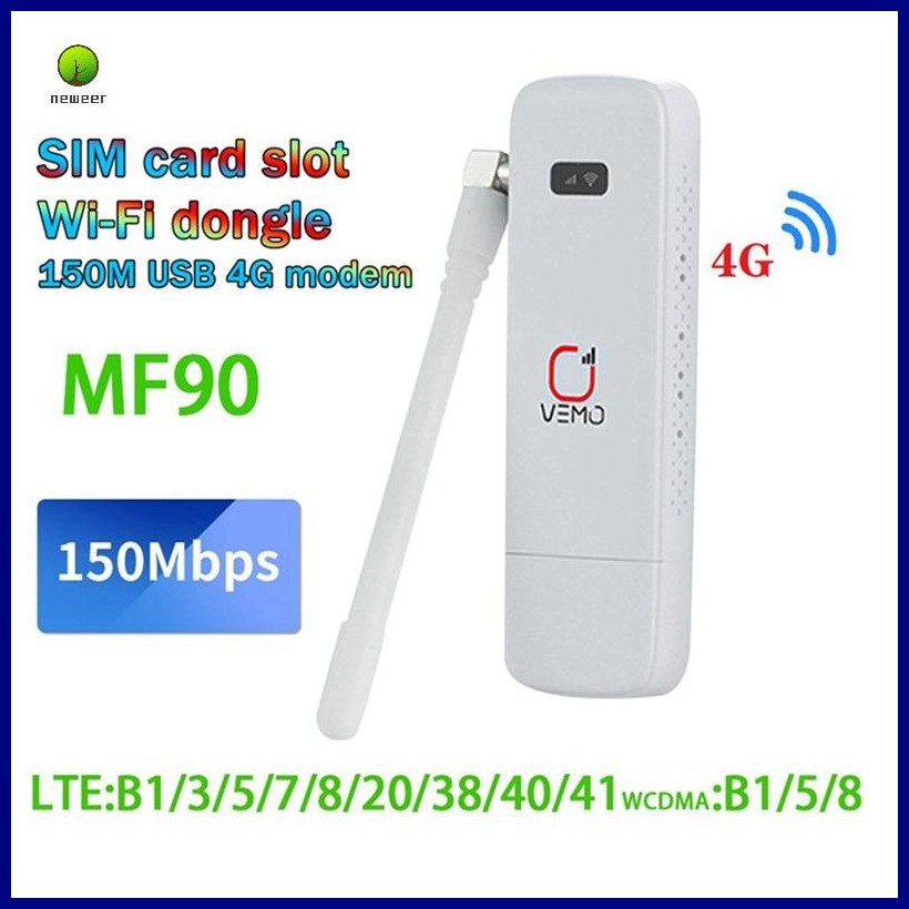 ,1 Set MF90 WIFI Modem Router 4G USB WIFI Modem Router with Antenna ...