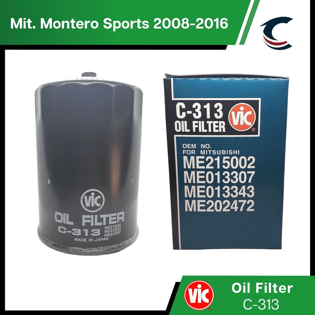 ♞VIC C313 C-313 Oil Filter Japan for Mit. Montero Sports 2008-2016 ...