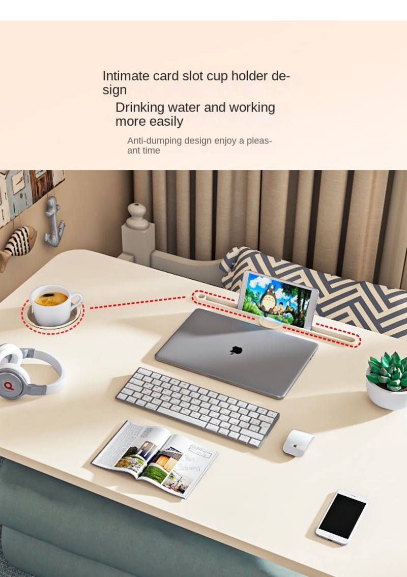 Heightened Bed Desk Small Table Bay Window Foldable Bedroom Sitting ...