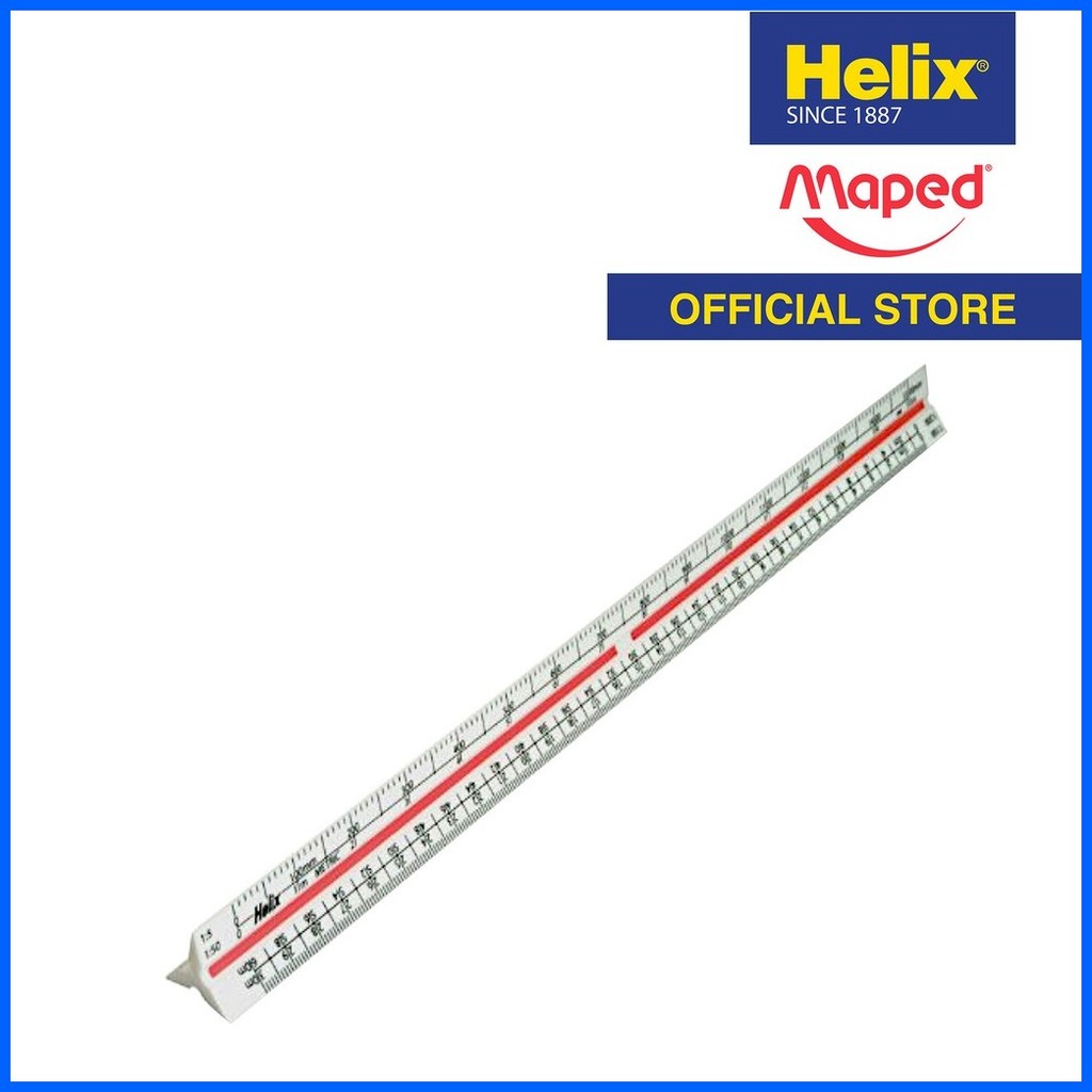 ๑ HELIX Triangular Scale Ruler 30cm (X31235) | Shopee Philippines