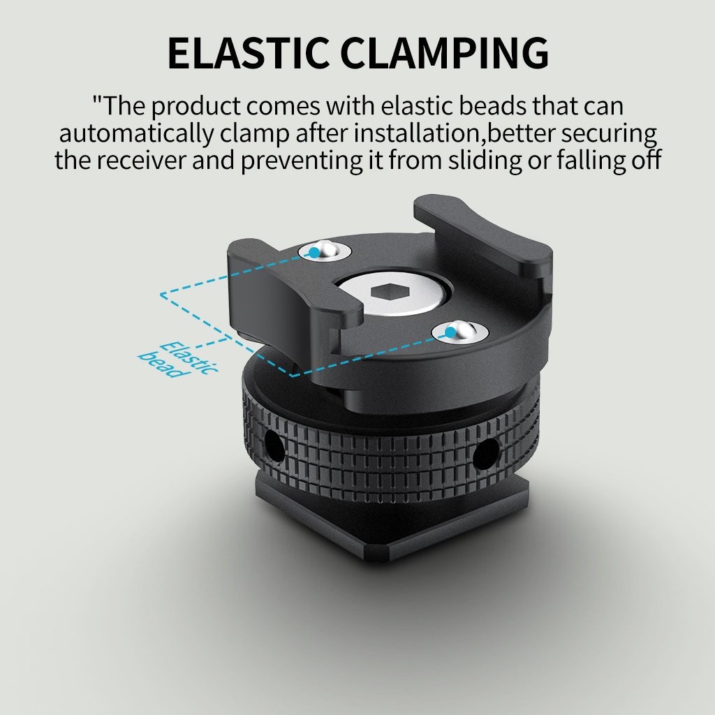 Cold Shoe Mount Adapter for DJI Mic/Mic 2 Hollyland Rode Wireless ...