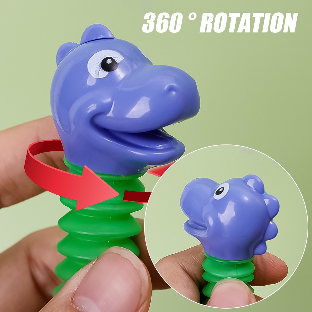Variable Fun Cartoon Dinosaur Telescopic Tube Toys Kids Puzzle Stretch ...