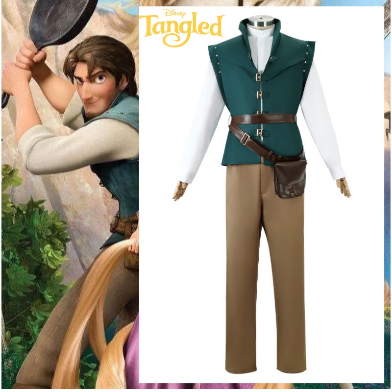 【COD】Flynn Rider Costume Disney Tangled Rapunzel Flynn Rider Prince ...