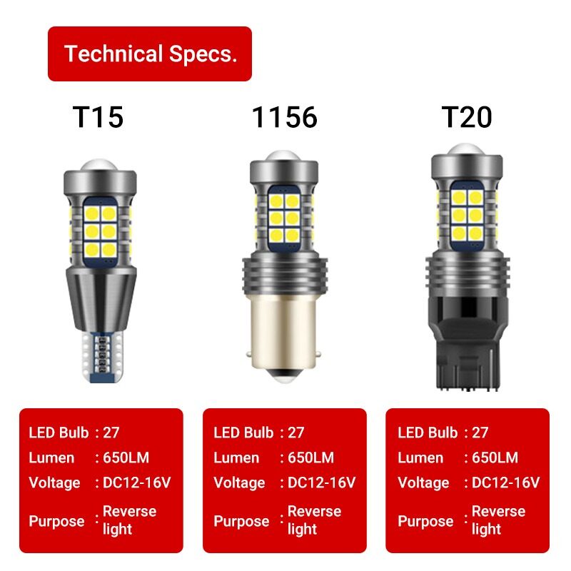 Satria/Ertiga/Exora/Gen2 1PC 27LED Car Reverse Light Bulb Flash & Non ...