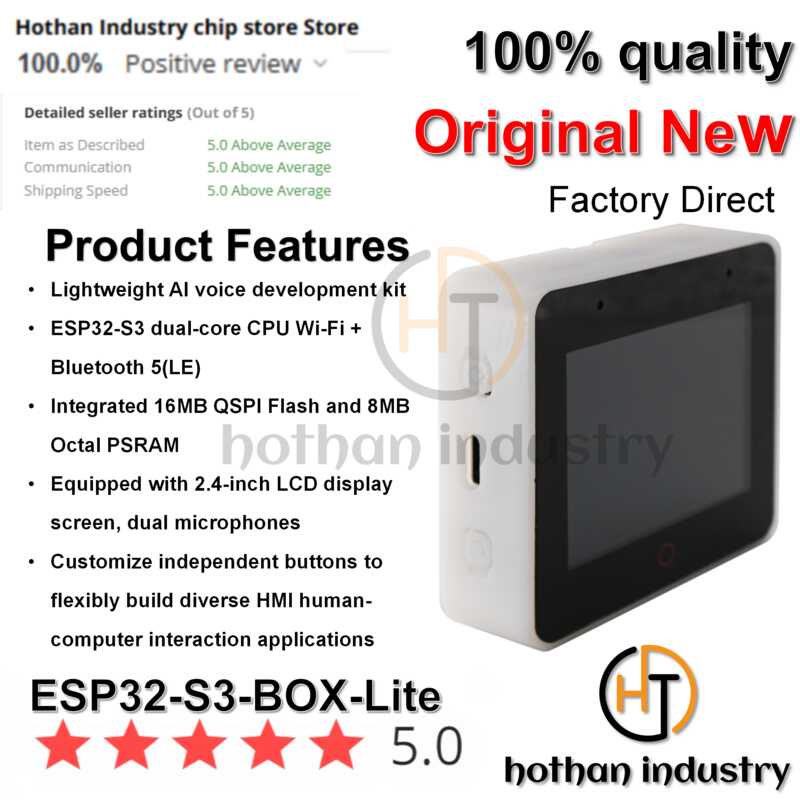 \65288;1PCS_;100% MGA ESP32-S3-BOX ESP32-S3-BOX-Lite 16 Flash + 8 MB PSRAM USB-C I/O · heade ...